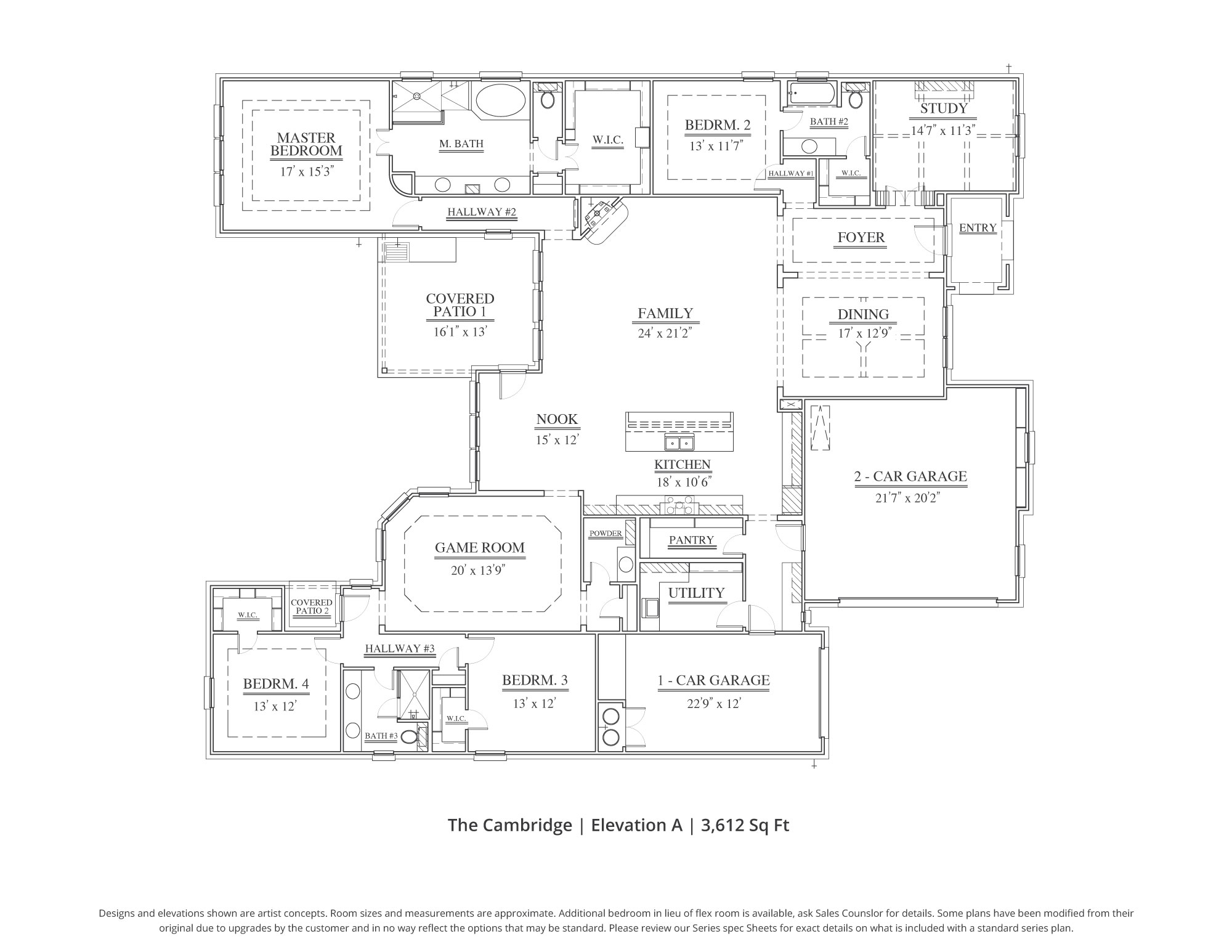 Cambridge | Floor Plan in DFW | Our Country Homes