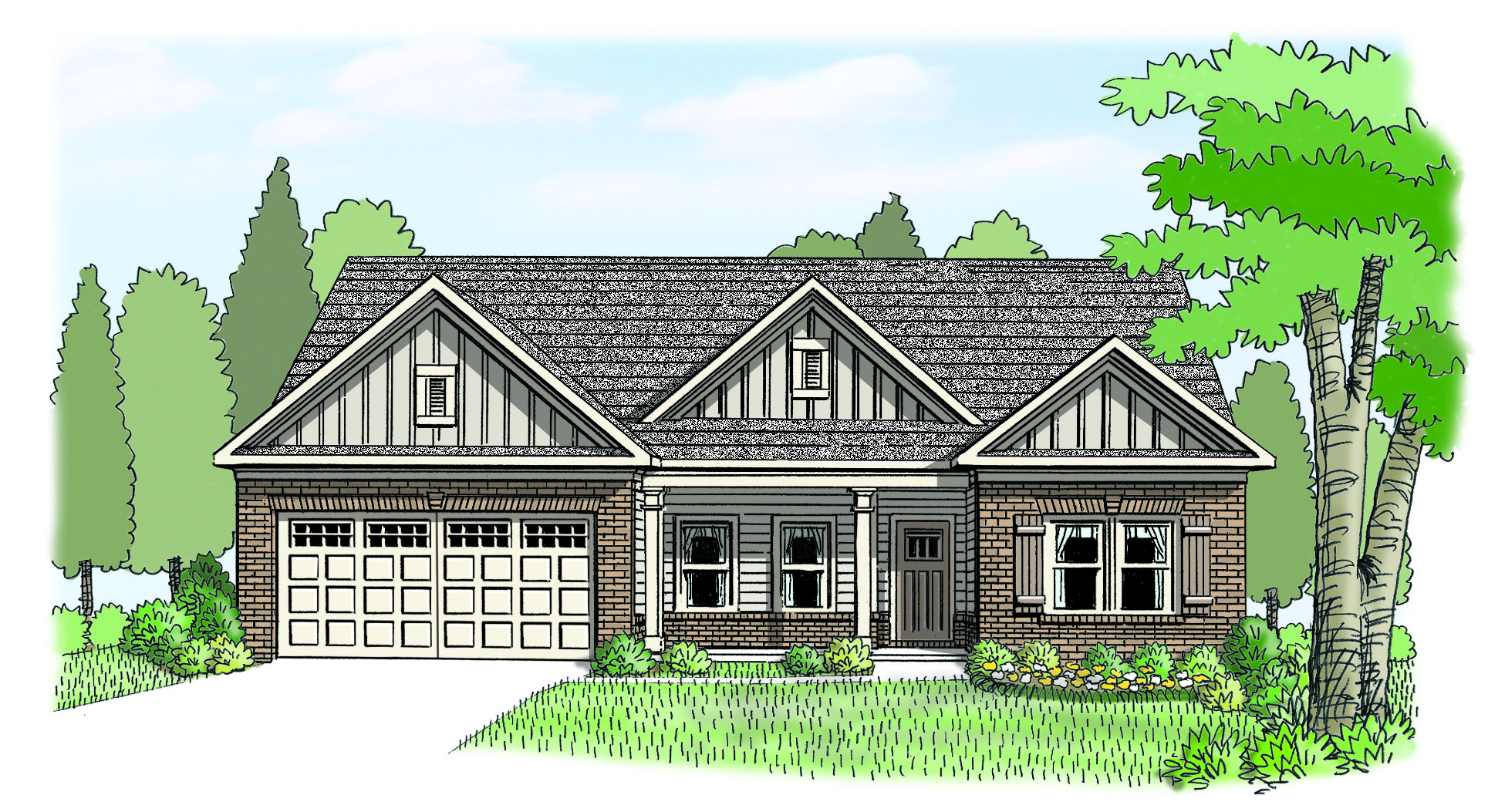 The (GA)The Everett | Front Entry | Reliant Homes