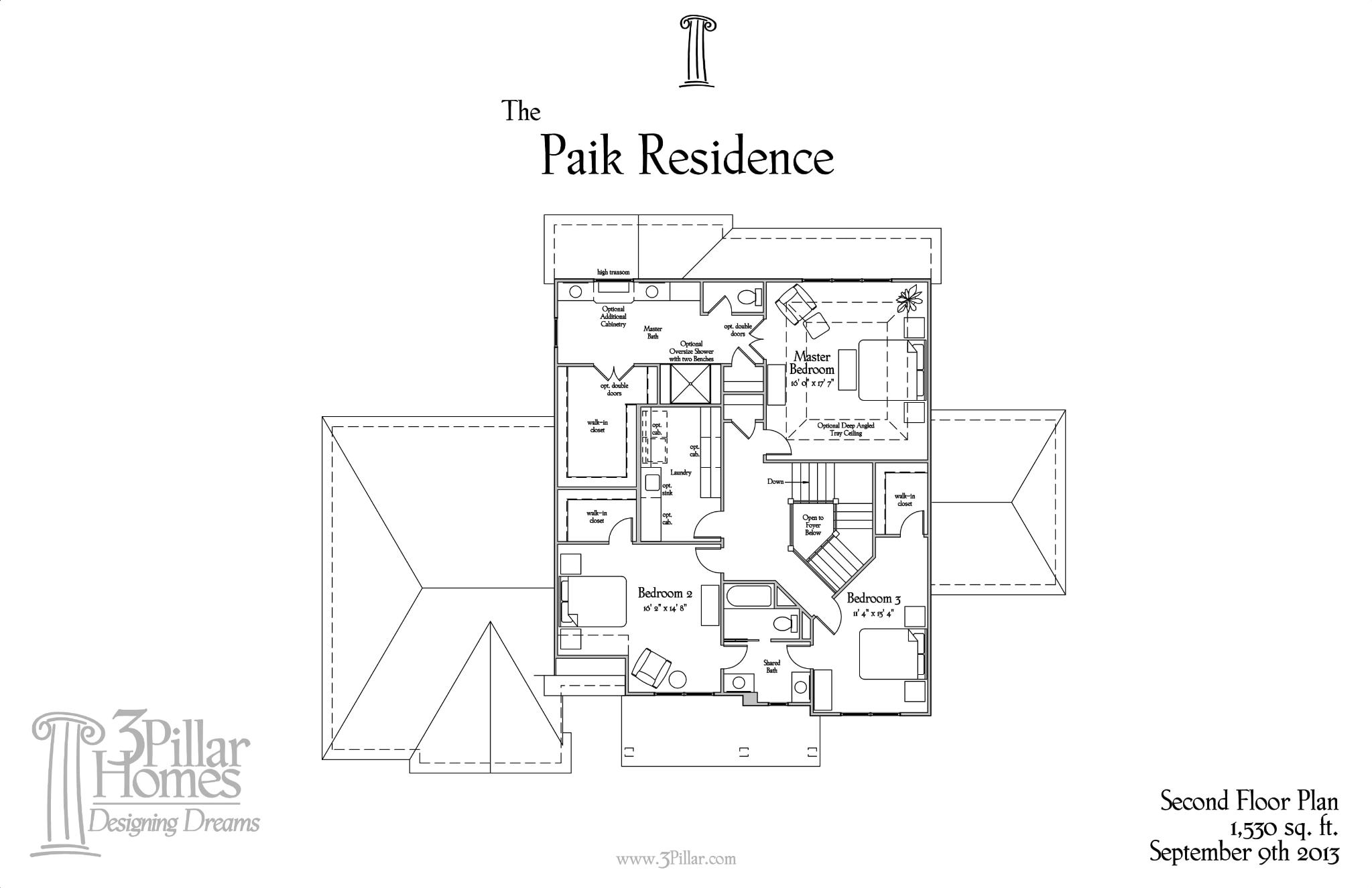 The Paik Residence Floor Plan | 3 Pillar Homes