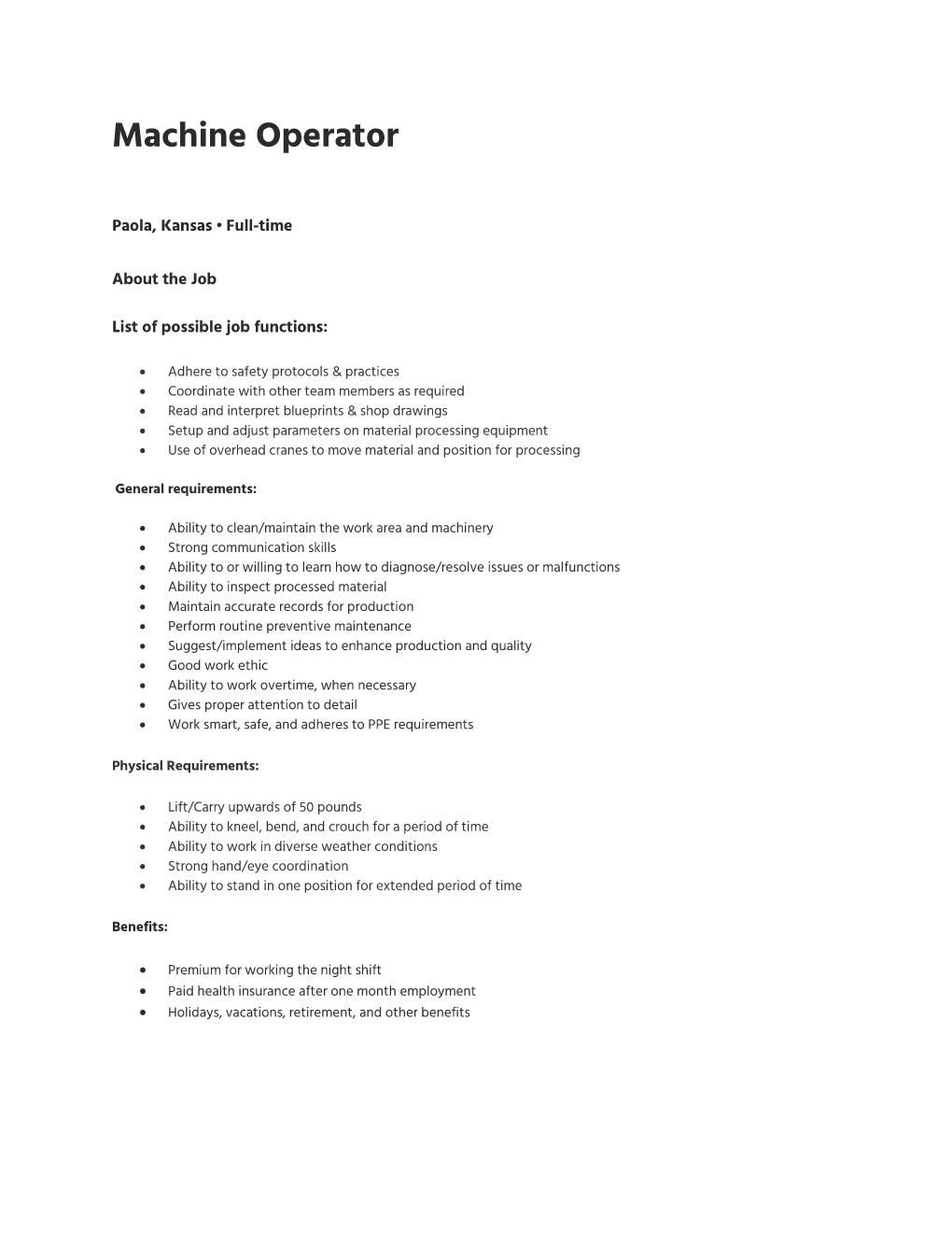 Careers | Doherty Steel, Inc. | Doherty Steel