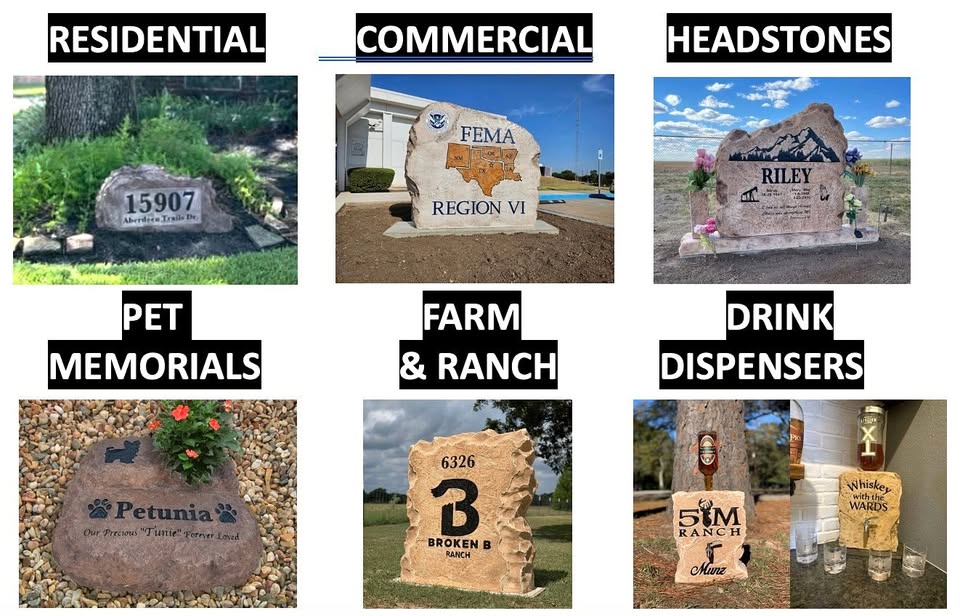 Custom Stone Signage Manufacturer - Asset Sale