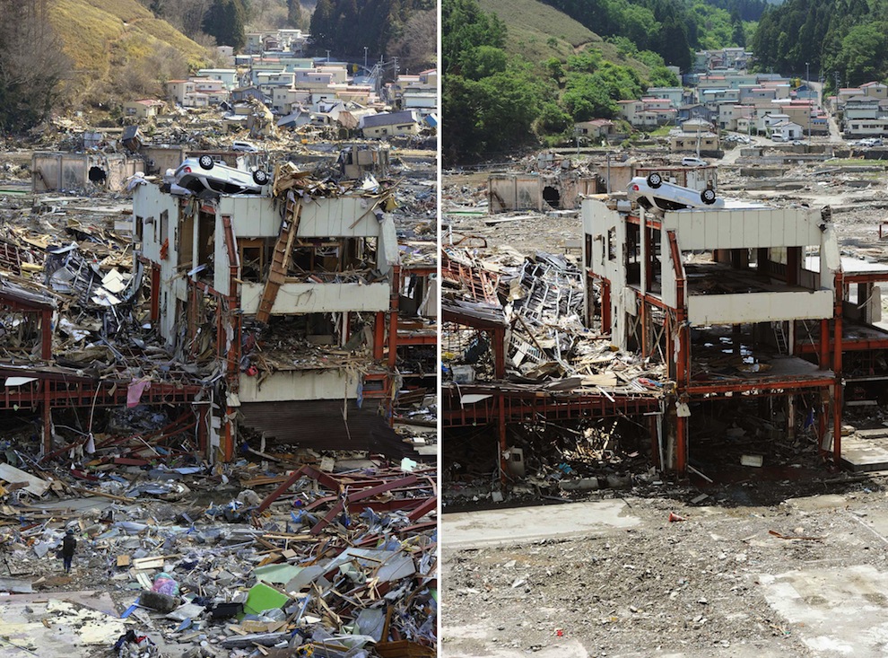 26 Stunning Before & After Photos Of Japan 3 Months After The Tsunami ...