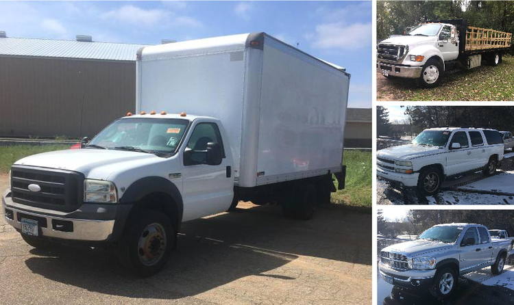 Flatbed and Box Trucks - (3) Pickups