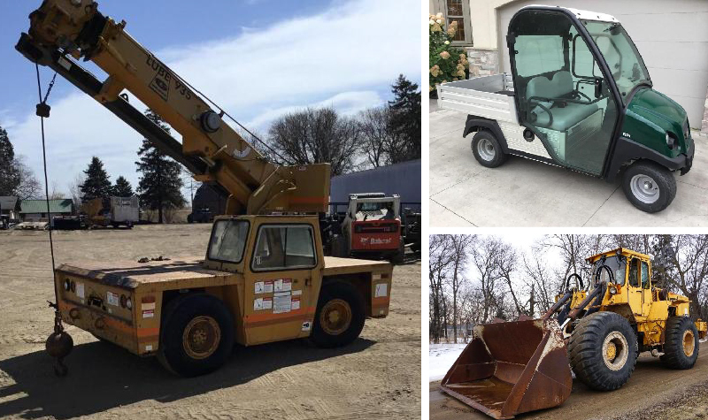 Heavy Equipment: Dozers, Tree Shear, Trucks, Forklift, Crane, Trailers