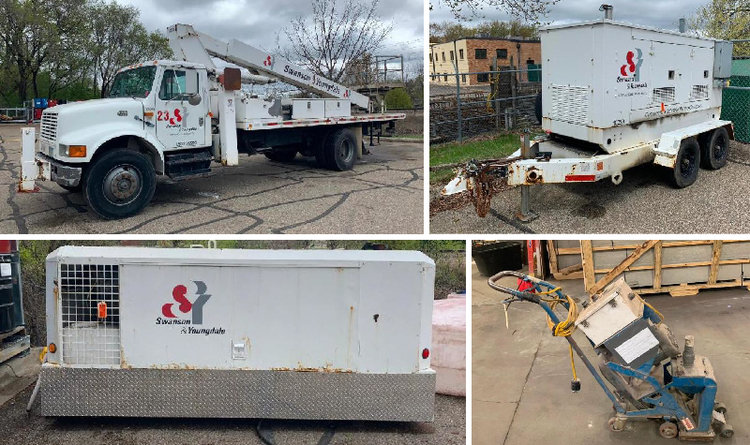 1998 International 4700 4X2, Ingersoll Rand Air Compressor, Generac ...
