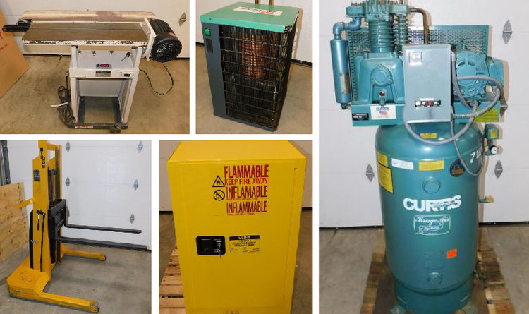 Big Boy 80 Belt Edge Sander, Dayton Air Dryer, Curtis Air Compressor ...