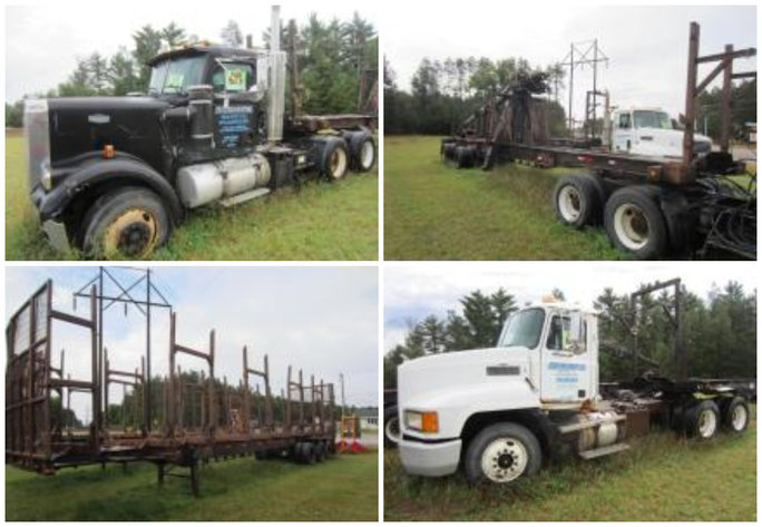 Semi Tractors, Log Trailers and Equipment