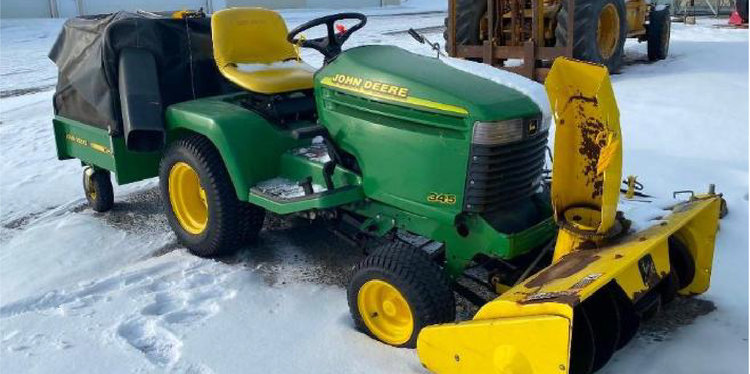 (4) John Deere Garden Tractors & Attachments