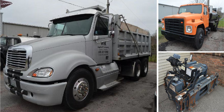 Paving Equipment: LeeBoy 7000B Asphalt Paver, Road Hog Milling Machine ...