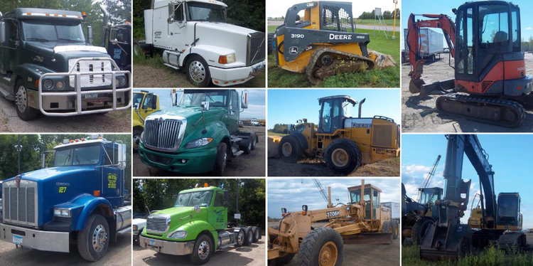 Construction Equipment: Excavators, Payloaders, Semis & Trailers
