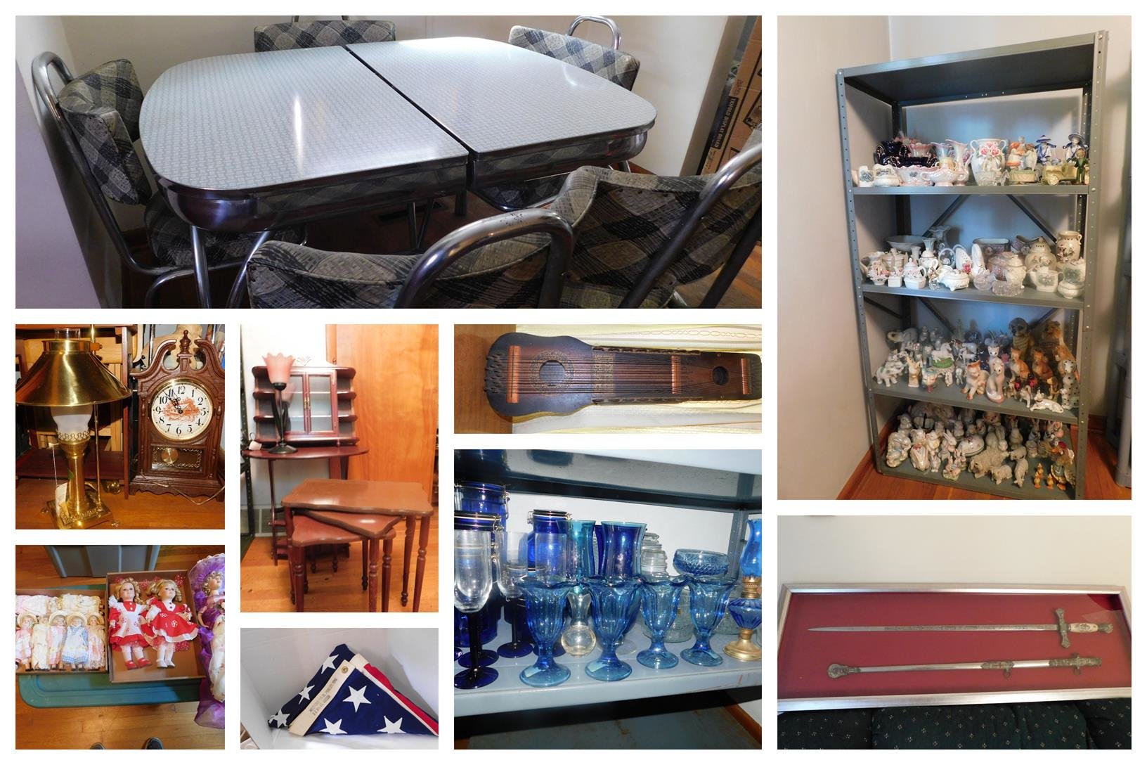 Early Musical Instruments, Glassware, Household Items, & more