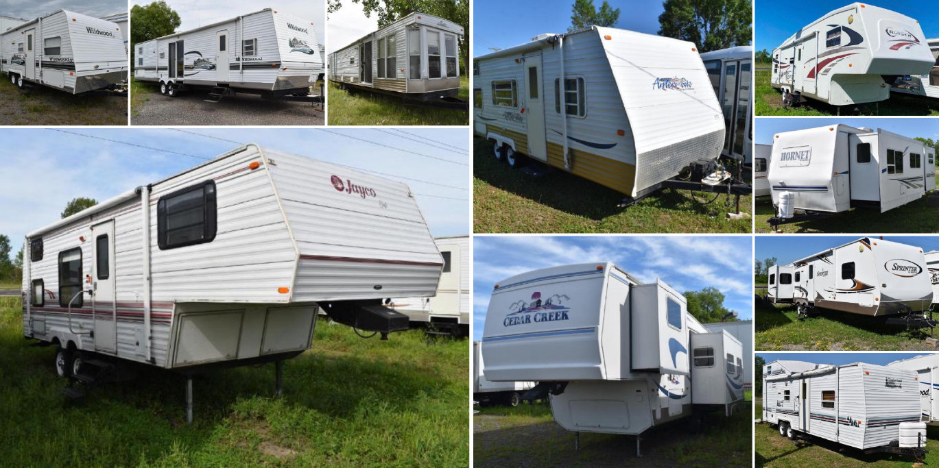 15 Units: Park Model, (10) Travel Trailers, (4) 5th Wheels