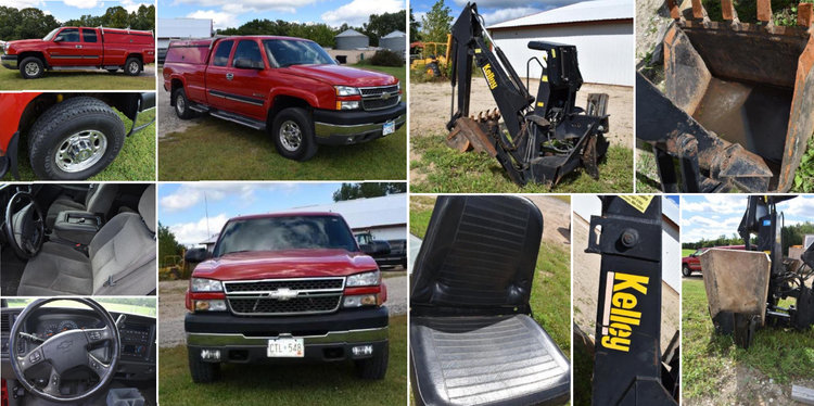 2005 Chevrolet 2500 4X4 & Kelley B60 Backhoe Attachment