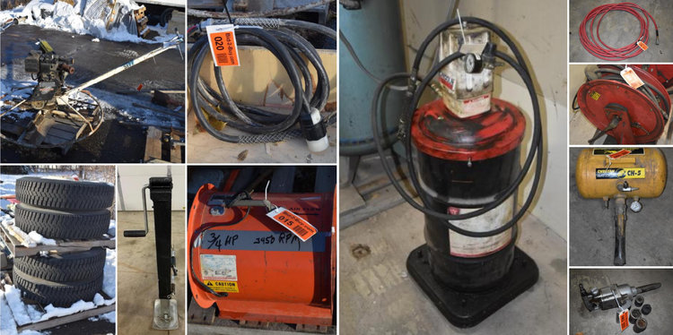 Concrete Masonry Surplus Equipment, Air Compressor, Bobcat Hydraulic ...
