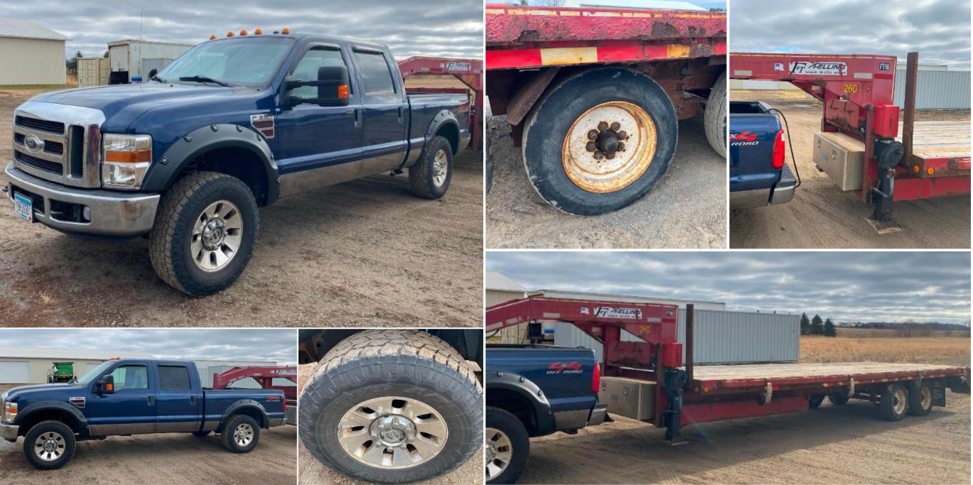 2008 Ford F-350 Lariat Super Duty 4X4 Crew Cab & 2004 Felling 26' FT-16 ...