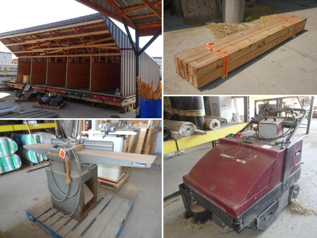 Shop Equipment, Lumber, Rollers, Motors, & More