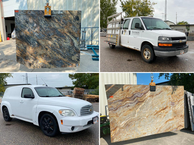 Commercial Vans, New Granite & Quartz Slabs & Remnants, New Floor Tile
