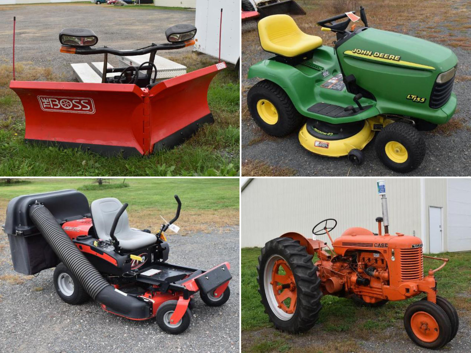 1945 Case SC Tractor, Boss 8' V-Plow, Lawn Tractors, Snowblowers ...