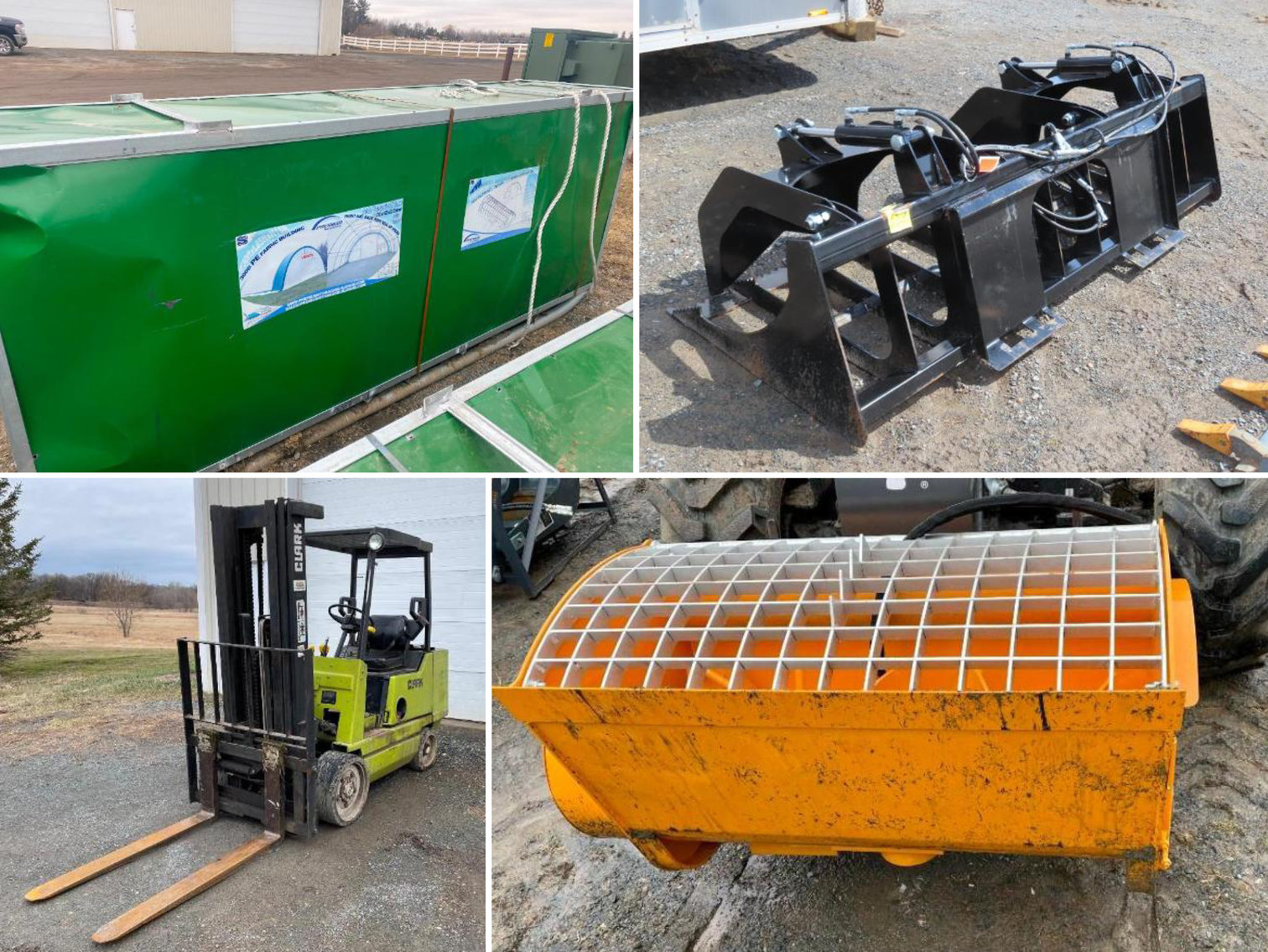 Skid Loader Attachments, Clark Forklift, New Tool Benches & Tools