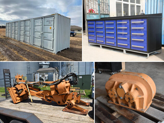 2021 40' Sea Container, New Storage Building, New Tool Benches, New ...