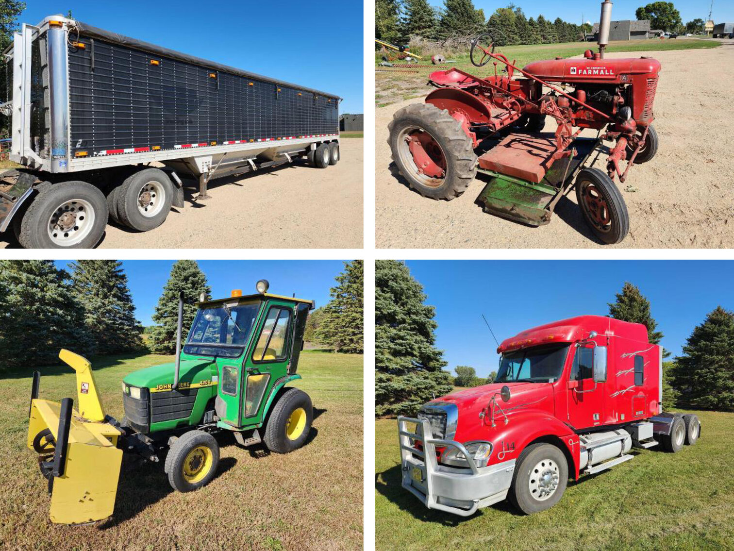 OCTOBER SEMI TRACTORS & TRAILER, FARM EQUIP., AUGERS, TRAILERS ...