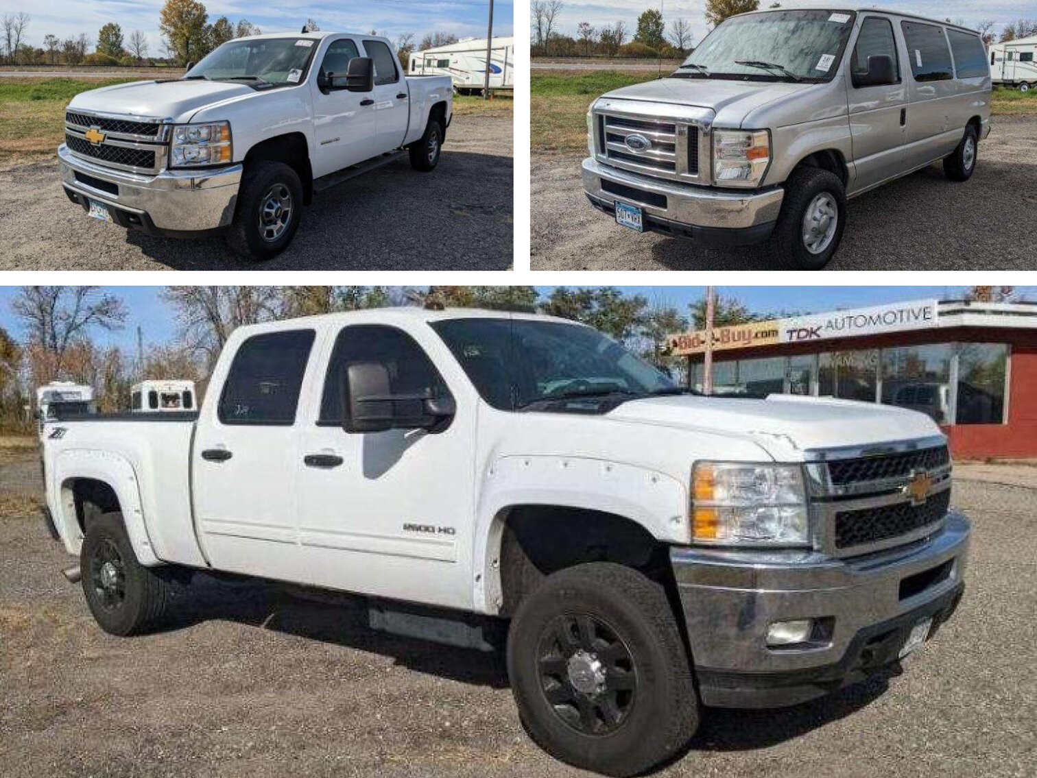 2013 & 2012 Chevrolet Silverado Trucks & 2010 Ford Econoline E-150 XLT ...