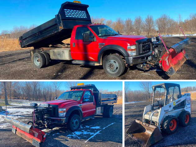 2010 Ford F-550 Super Duty With 11' Dump Box With Plow & Bobcat 763 ...