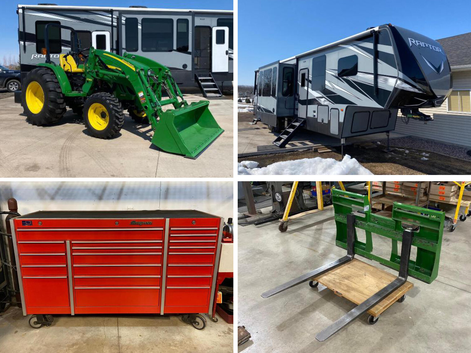 Nowthen Moving Phase 2: John Deere Tractor, 2020 Keystone Toy Hauler
