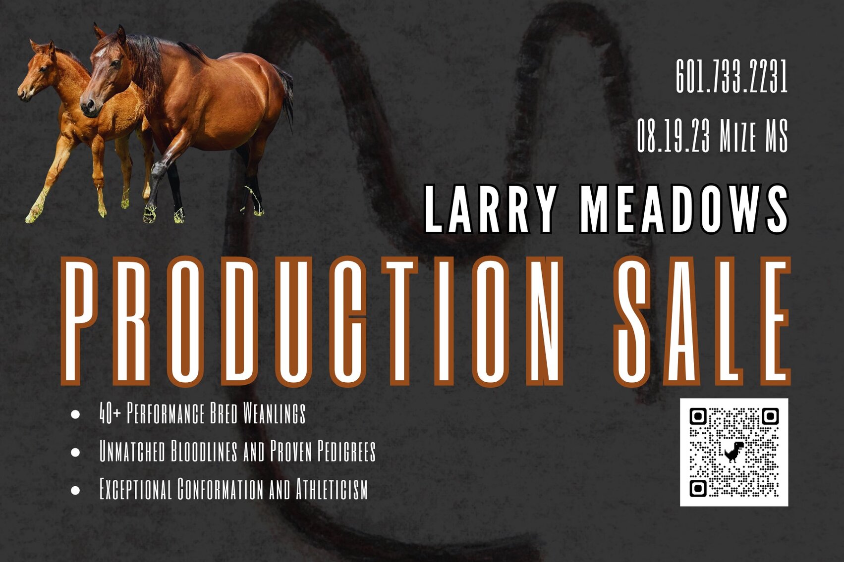 Mize Horse Sale **Annual LM Production Sale - "The Colt Sale"** Mize ...