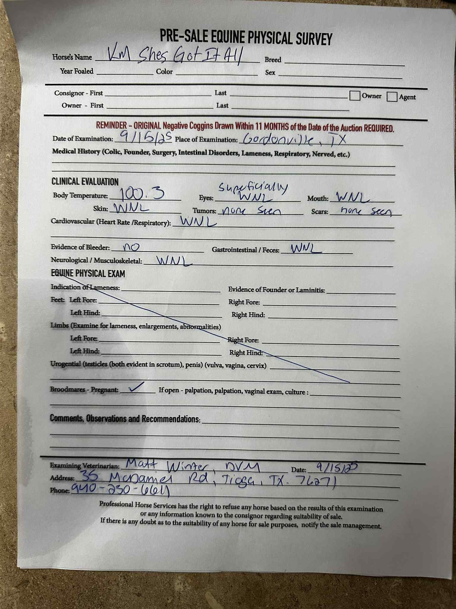 2025 The Prospect Sale