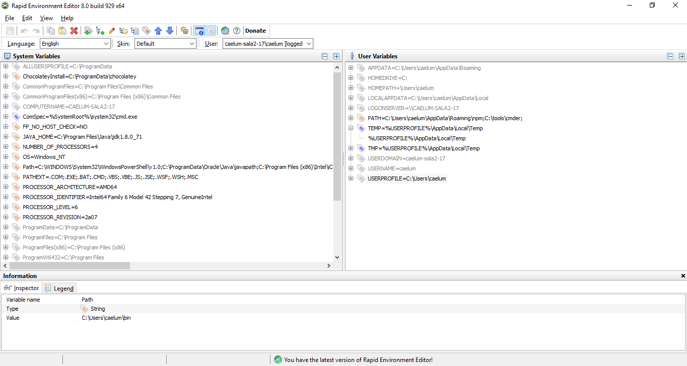 RapidEE - um editor de variáveis de ambiente mais amigável