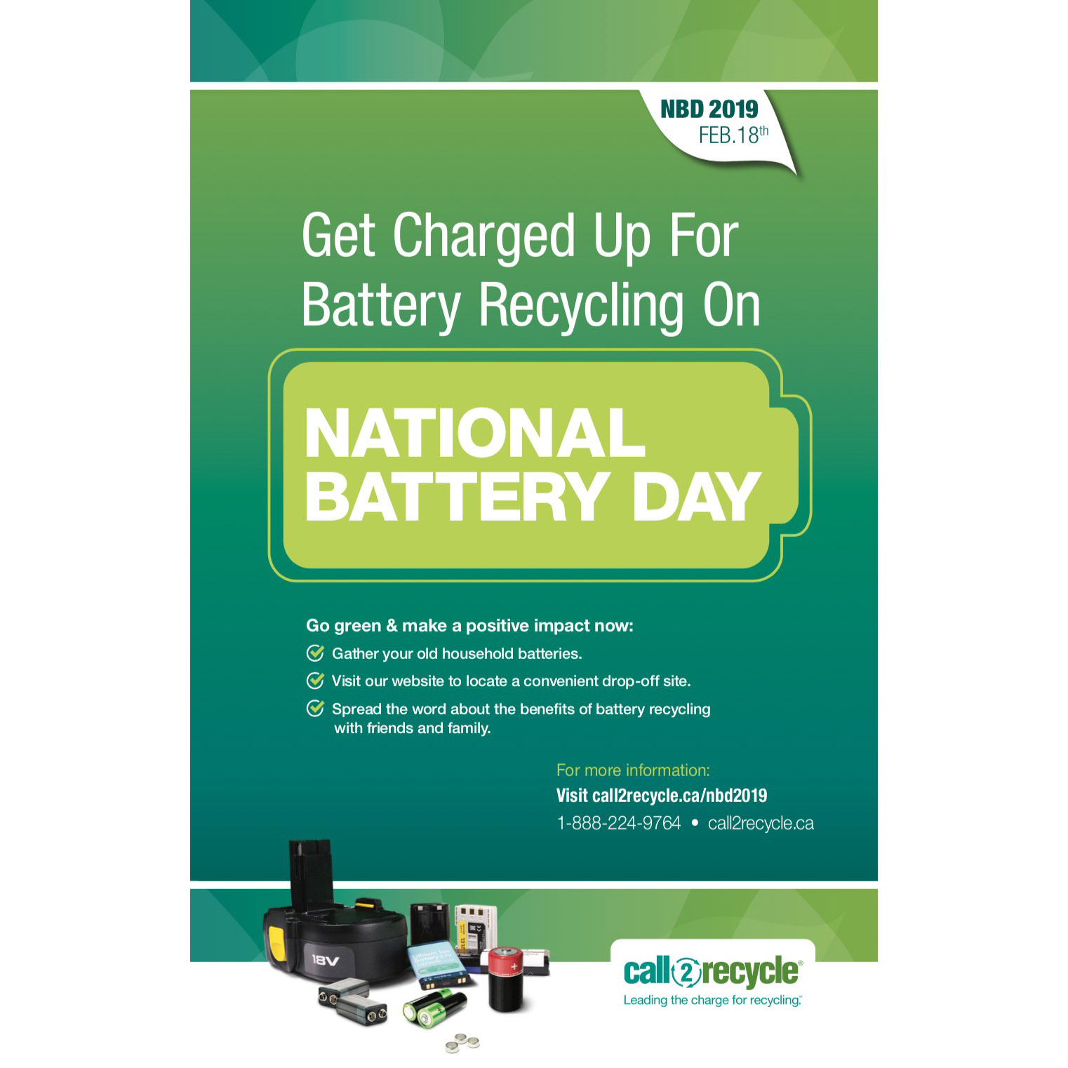 Promote National Battery Day 2019 – Call2Recycle® | Canada