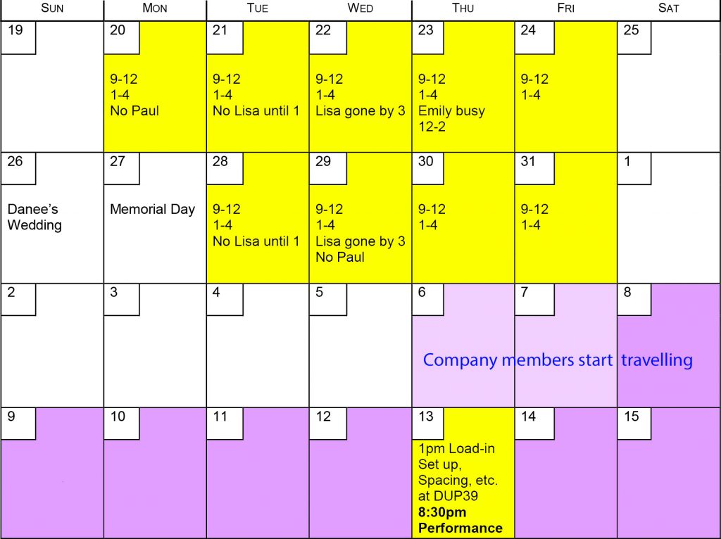 Rehearsal Schedules – The Call Board