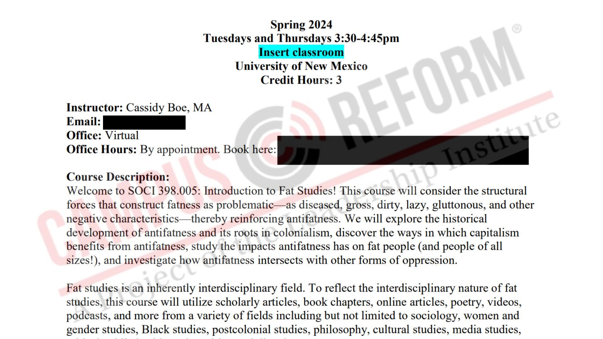 Students Learn to Put Together 'Plus Sized Outfit' in 'Intro to Fat ...