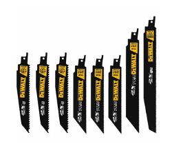 DeWALT 8 Piece 2X Reciprocating Saw Blade Set w/ Tough Case at TSW