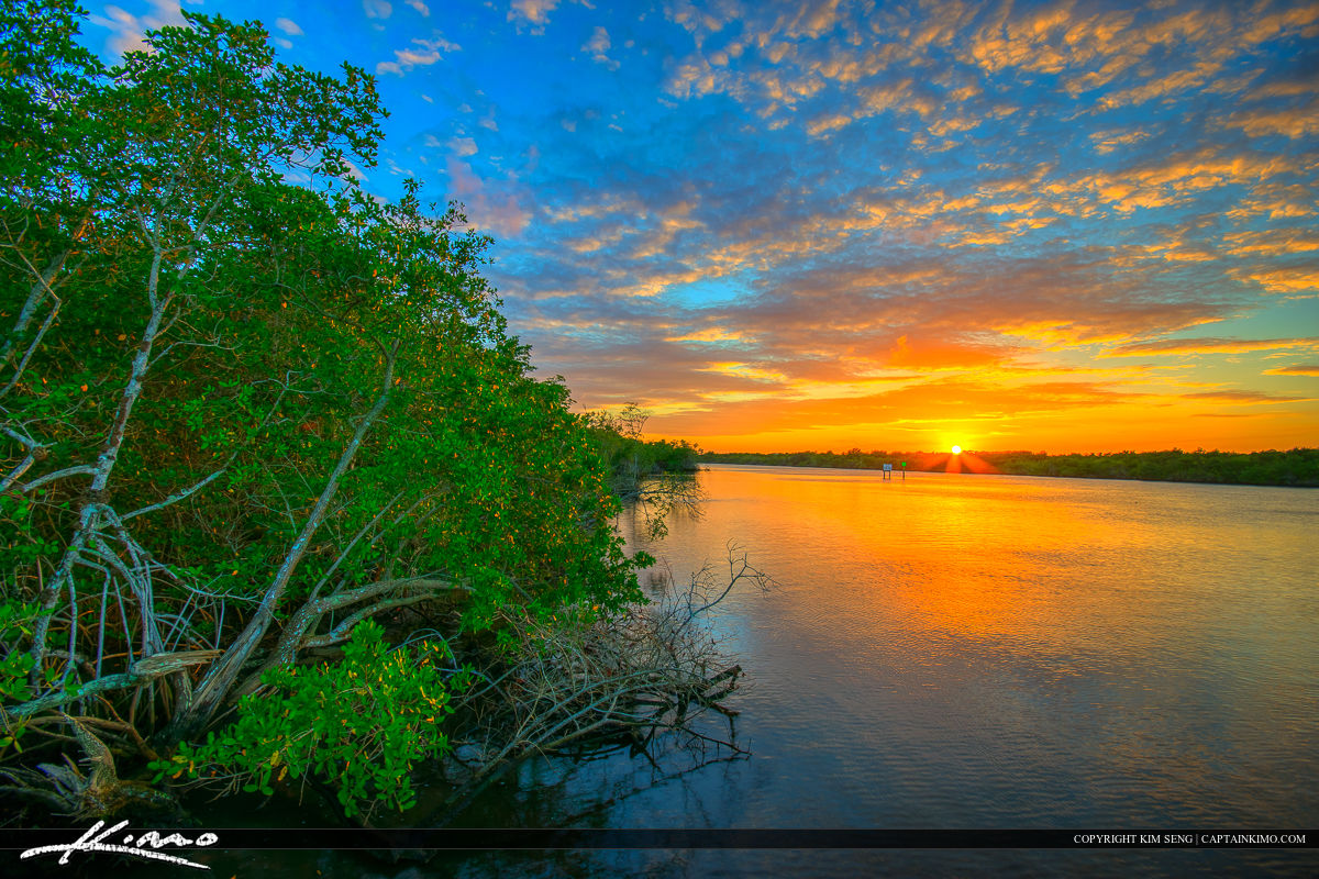 Stuart Florida Sunset Kiplinger Nature Preserve St Lucie River – HDR ...