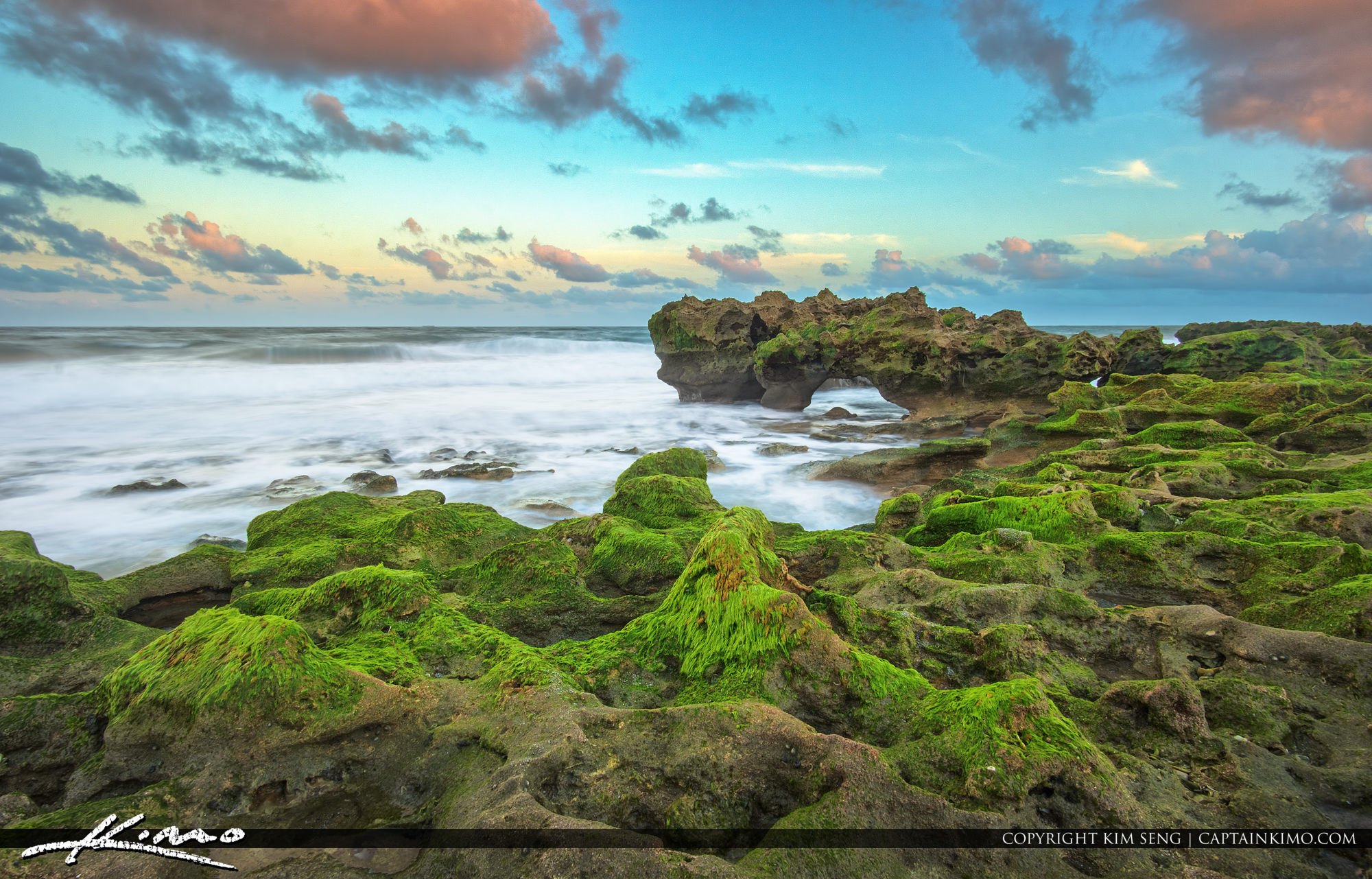 Coral Cove Beach Rock with Algae | HDR Photography by Captain Kimo