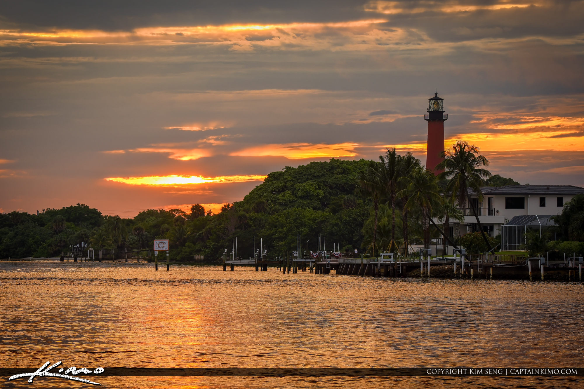 Sunset Jupiter Lighthouse from the Inlet – HDR Photography by Captain Kimo