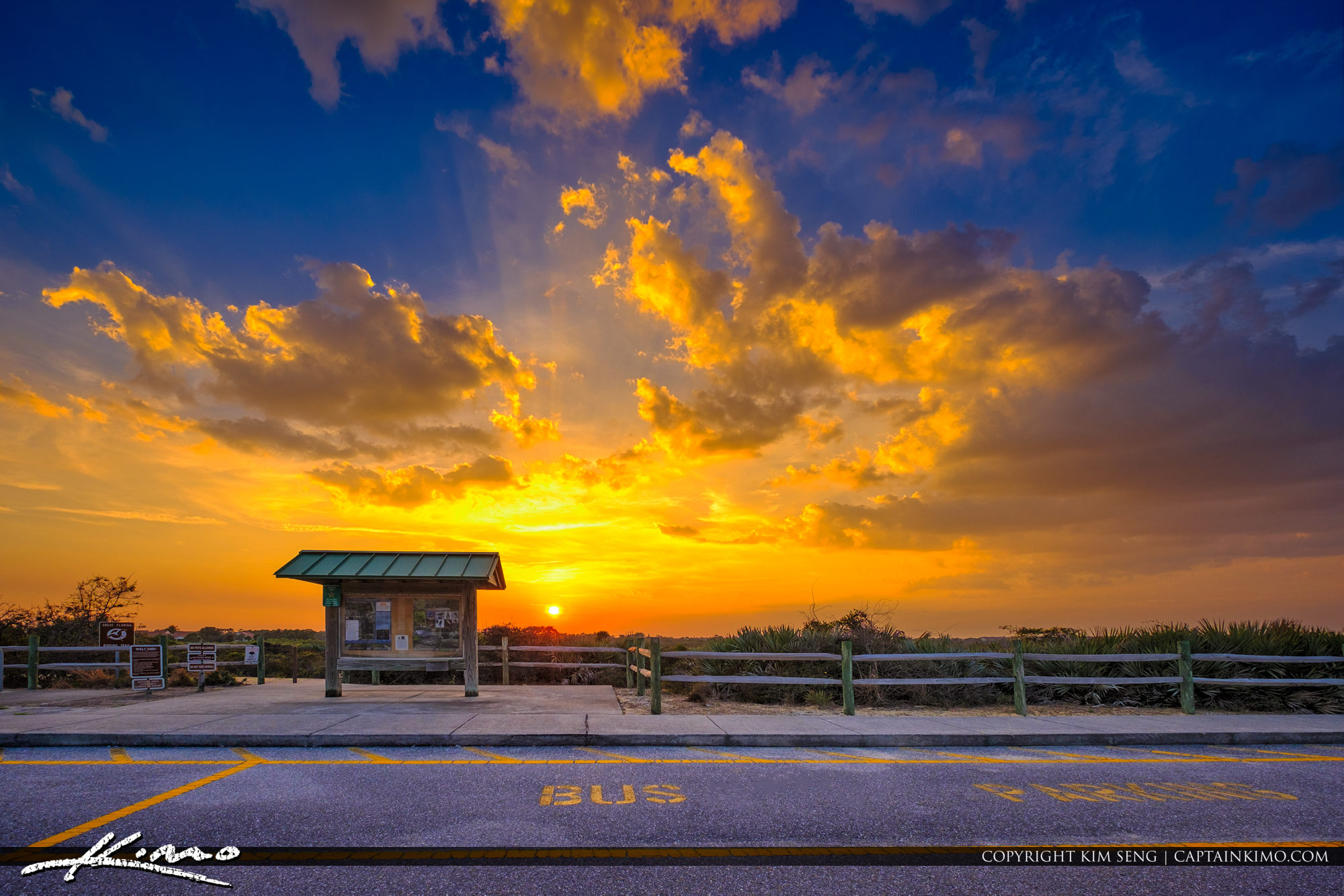Juno Dunes Natural Area Sunset at Entrance to Park Juno Beach Fl | HDR ...