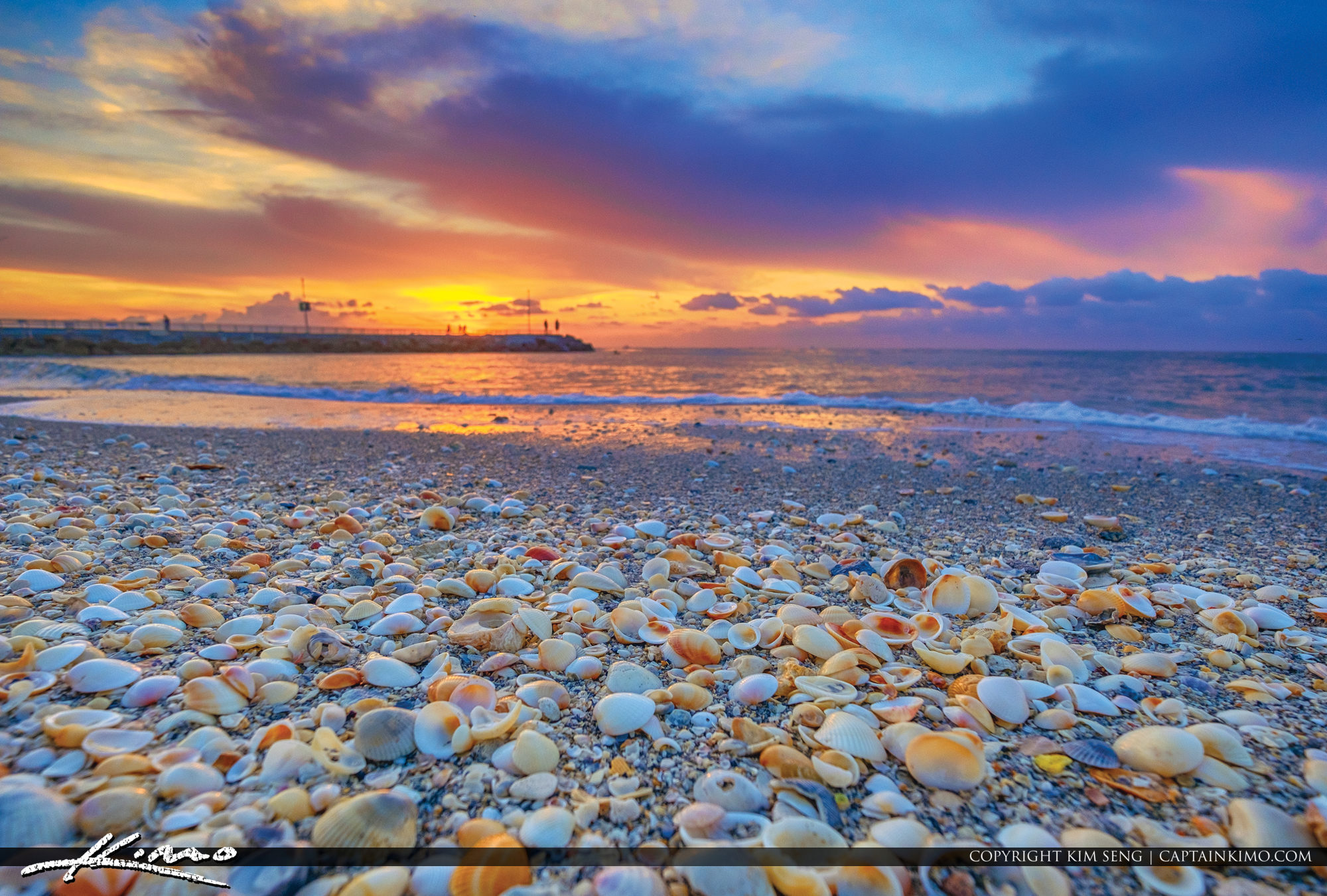 Jupiter Inlet Seashells Sunrise at the Jetty | HDR Photography by ...