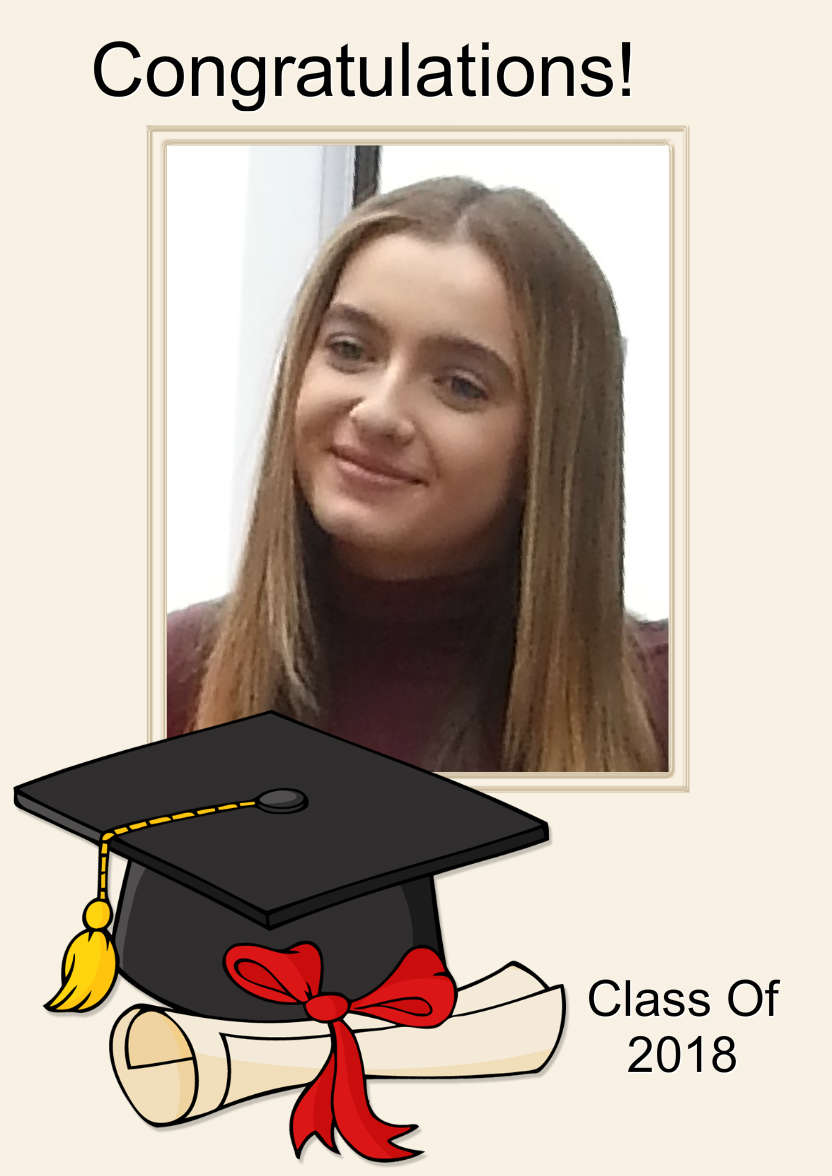 Graduation Aperture Card Front in Card Creator Gallery