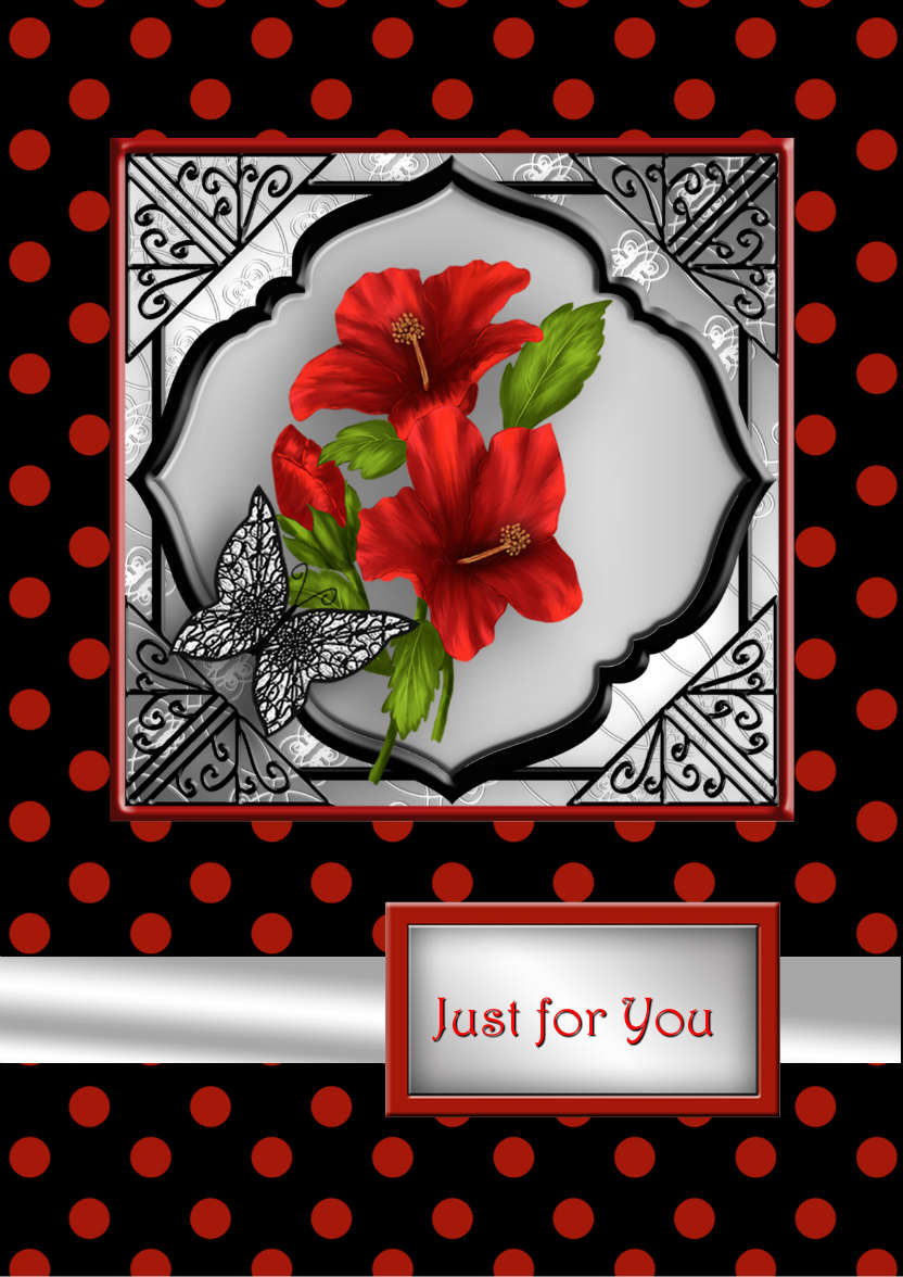 Red Flowers in Card Creator Gallery
