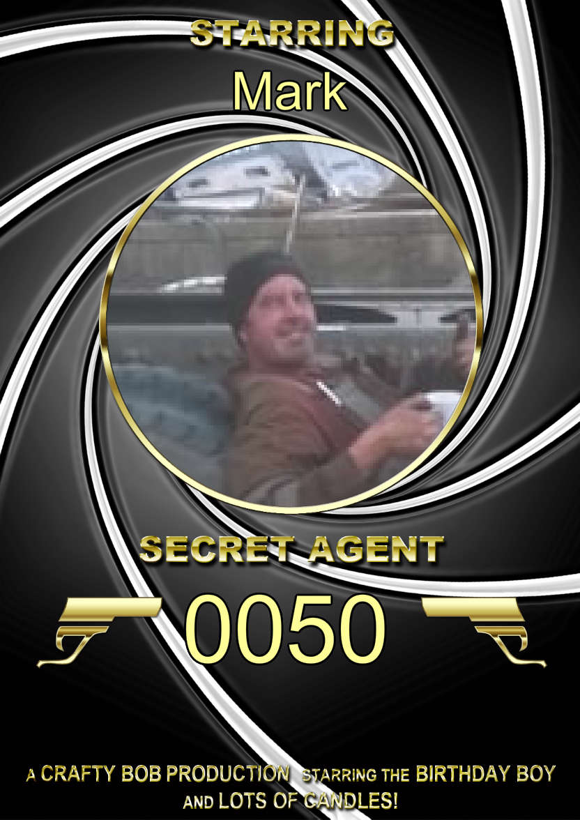 Spoof Secret Agent Photo Card in Card Creator Gallery