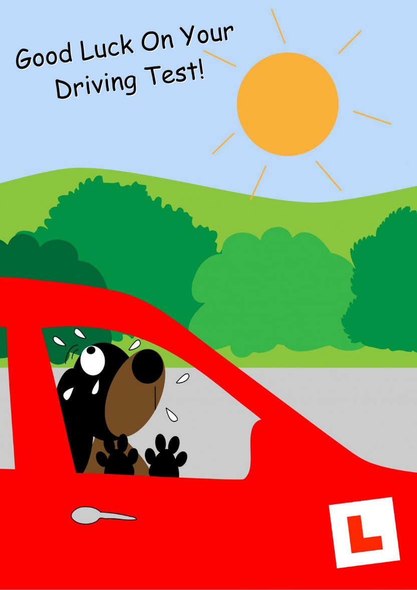 Good Luck Driving Test Card in Card Creator Gallery