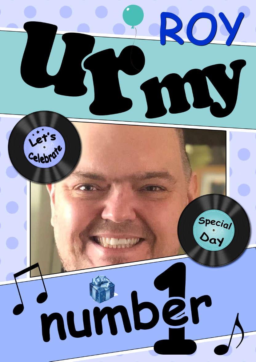 U R My No 1 Record Photo Upload Card in Card Creator Gallery