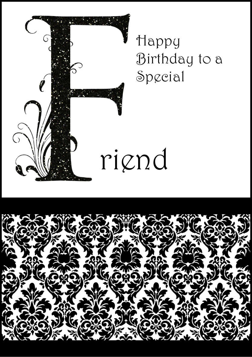 Damask Monogram Letter F Card in Card Creator Gallery