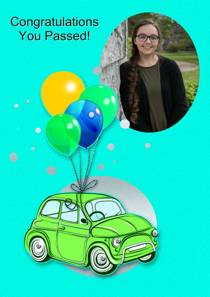 Congratulations New Driver Card in Card Creator Gallery