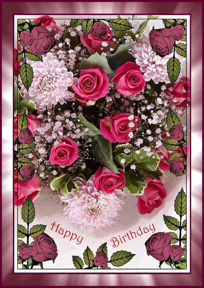 Rose Frame Photo Card in Card Creator Gallery