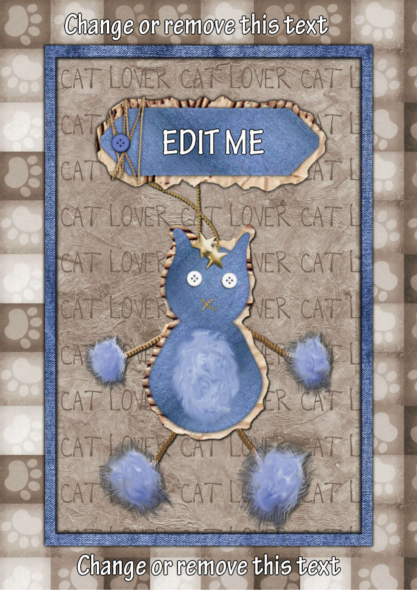 Cat Lover Card in Card Creator Gallery