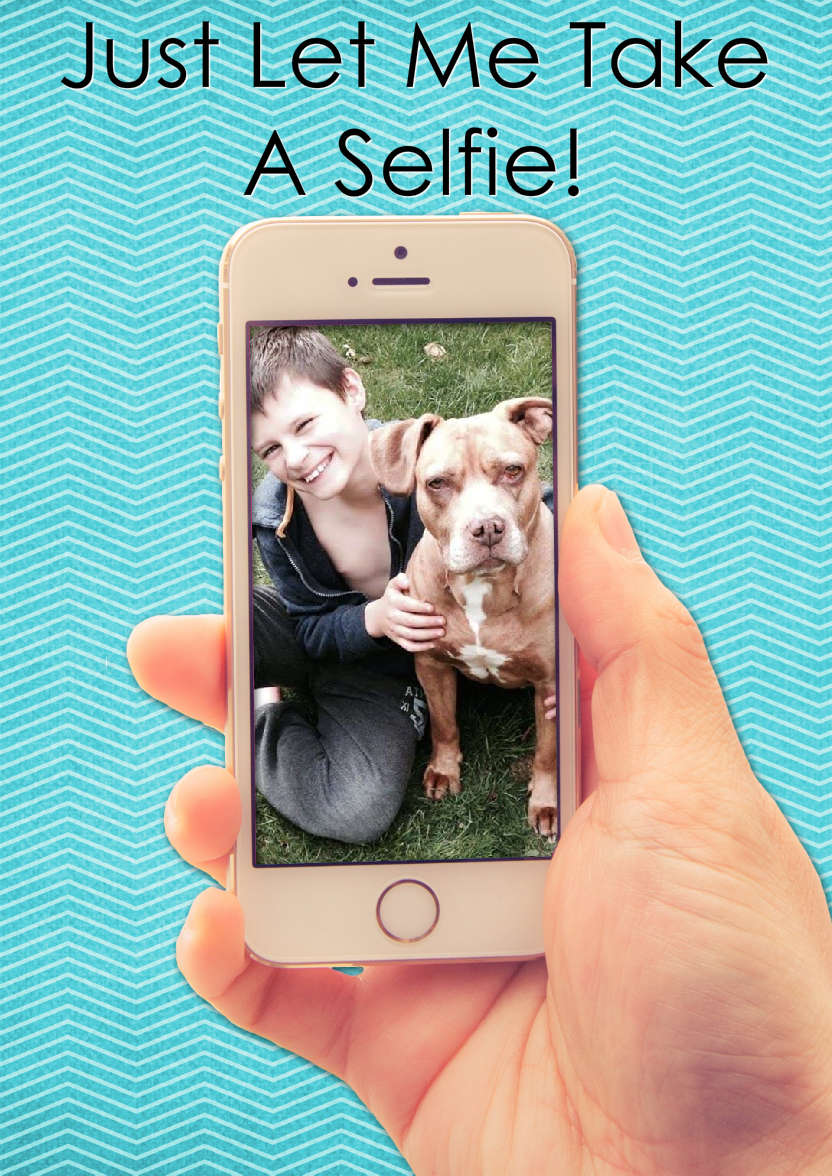Selfie Mobile Phone Card in Card Creator Gallery